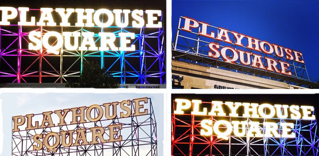 playhousesquare retro sign